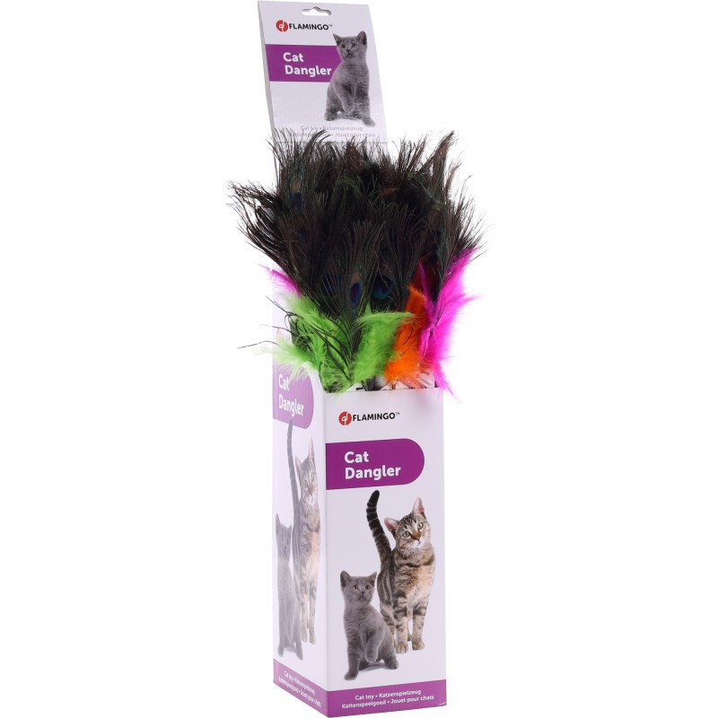 Plumeau pour chat avec Plumes Glitty 36 cm - FLAMINGO