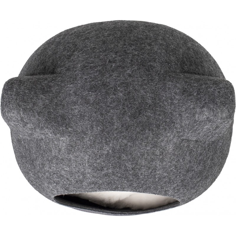 Dôme forme tête de chat en feutrine Tiga 43x36x35 cm - FLAMINGO